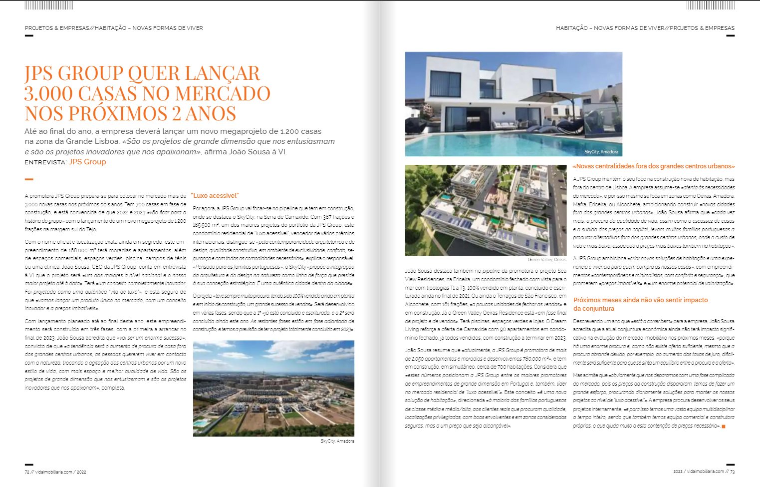 JPS GROUP na Vida Imobiliária - JPS GROUP